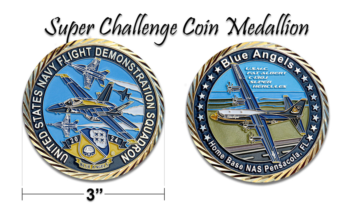 Blue Angels 2024 Super Challenge Coin Medallion – Flightline America