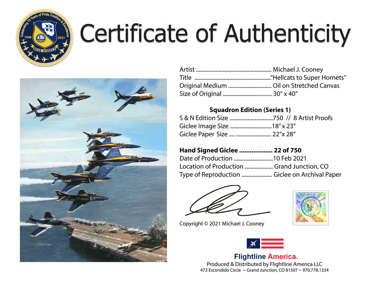 Blue Angels 75th Anniversary, "Hellcats to Super Hornets" Squadron Lim ...