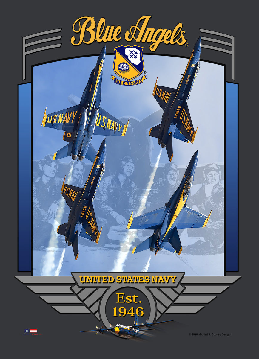 Blue Angels Diamond Break Dark Heather Short Sleeve T Shirt ...