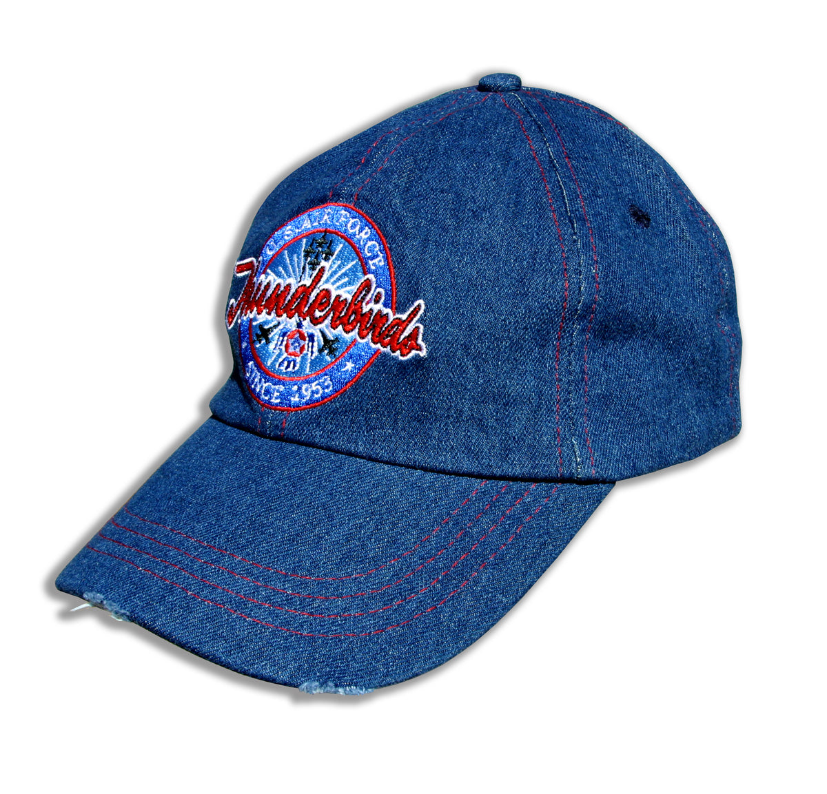 Thunderbirds Distresses Relaxed Fit Denim Embroidered Cap – Flightline ...